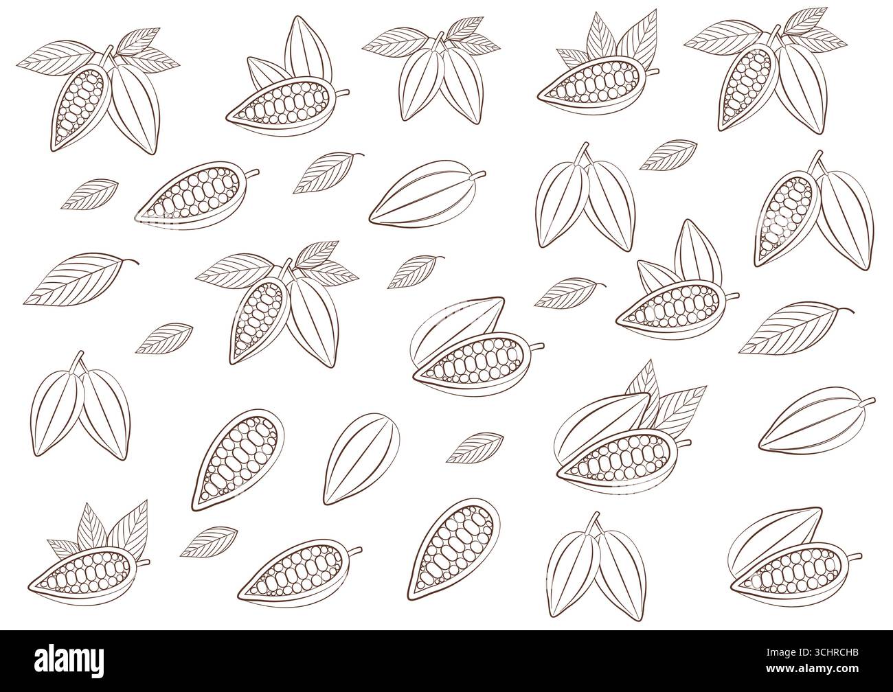 Organic dry cocoa powder Stock Vector Images - Alamy