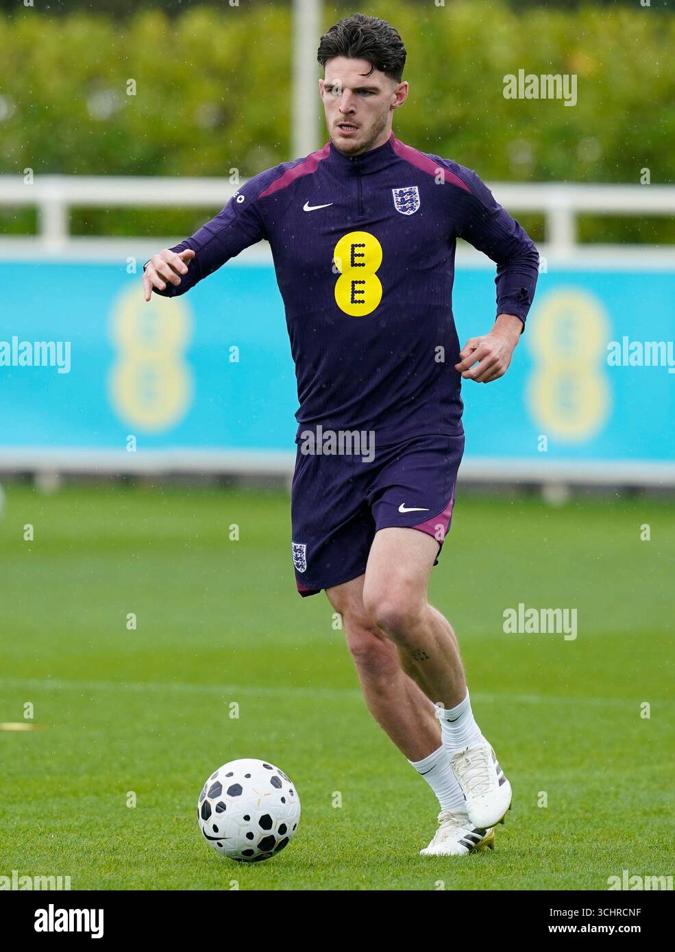 Declan Rice of England during an England training session at St George ...