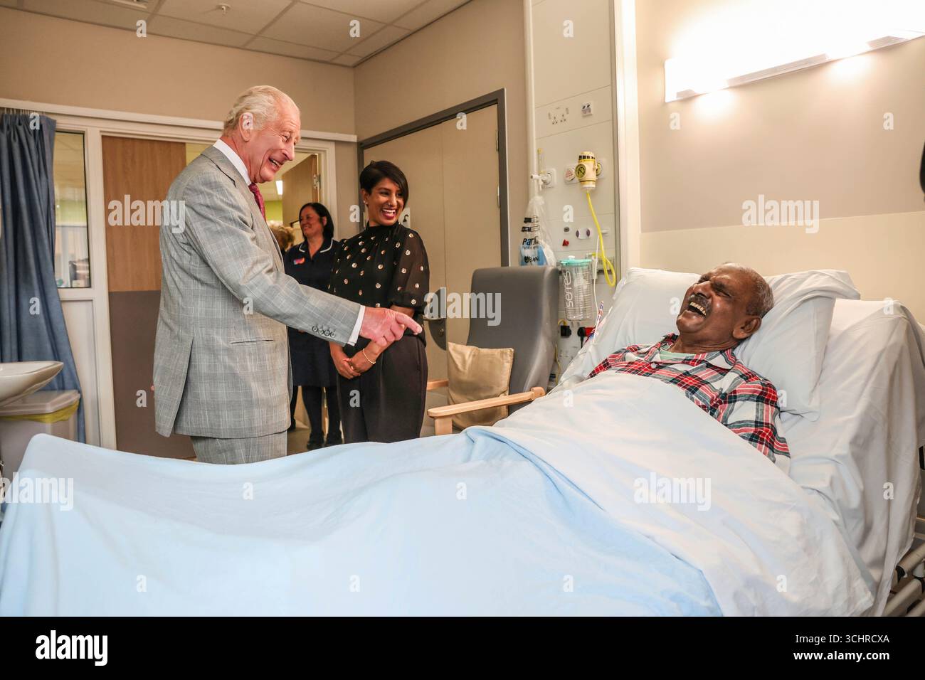 Britain's King Charles, talks with prostate cancer patient Matthew ...