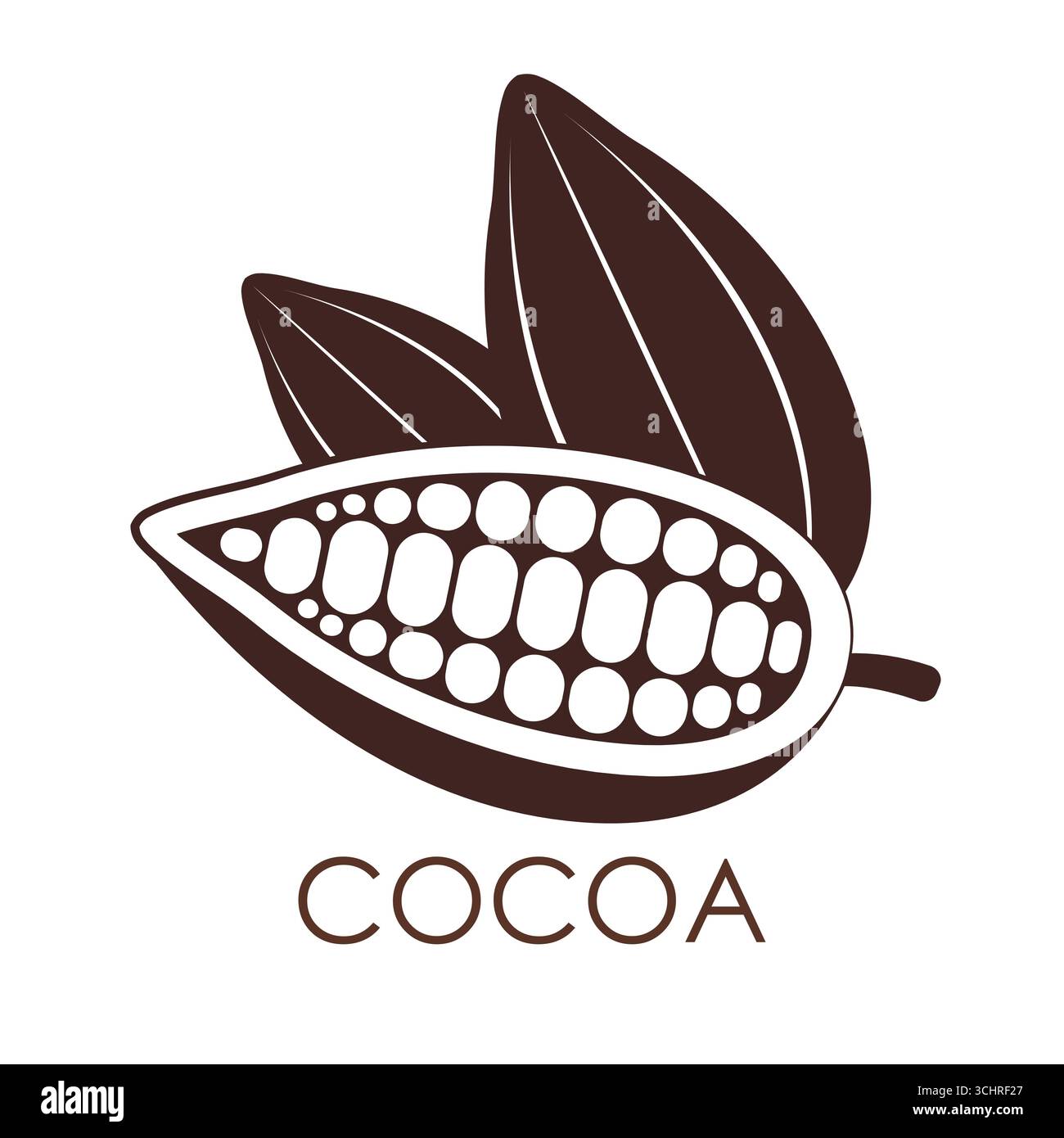 Cocoa bean Logo. Cocoa Icon. Chocolate Cocoa Symbol. Vector ...