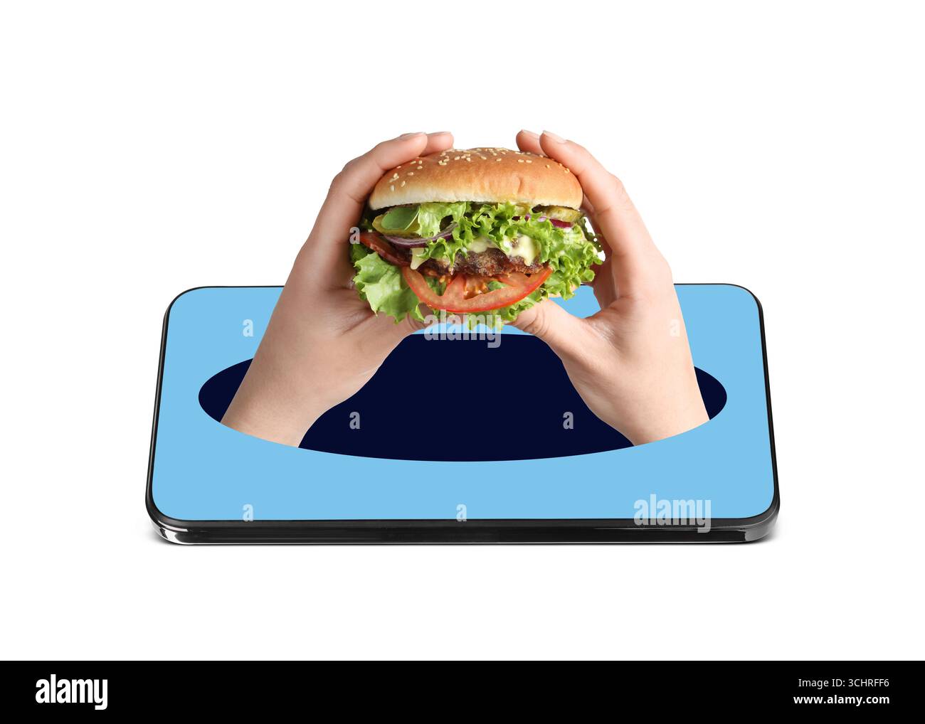 Ordering food at home Cut Out Stock Images & Pictures - Alamy