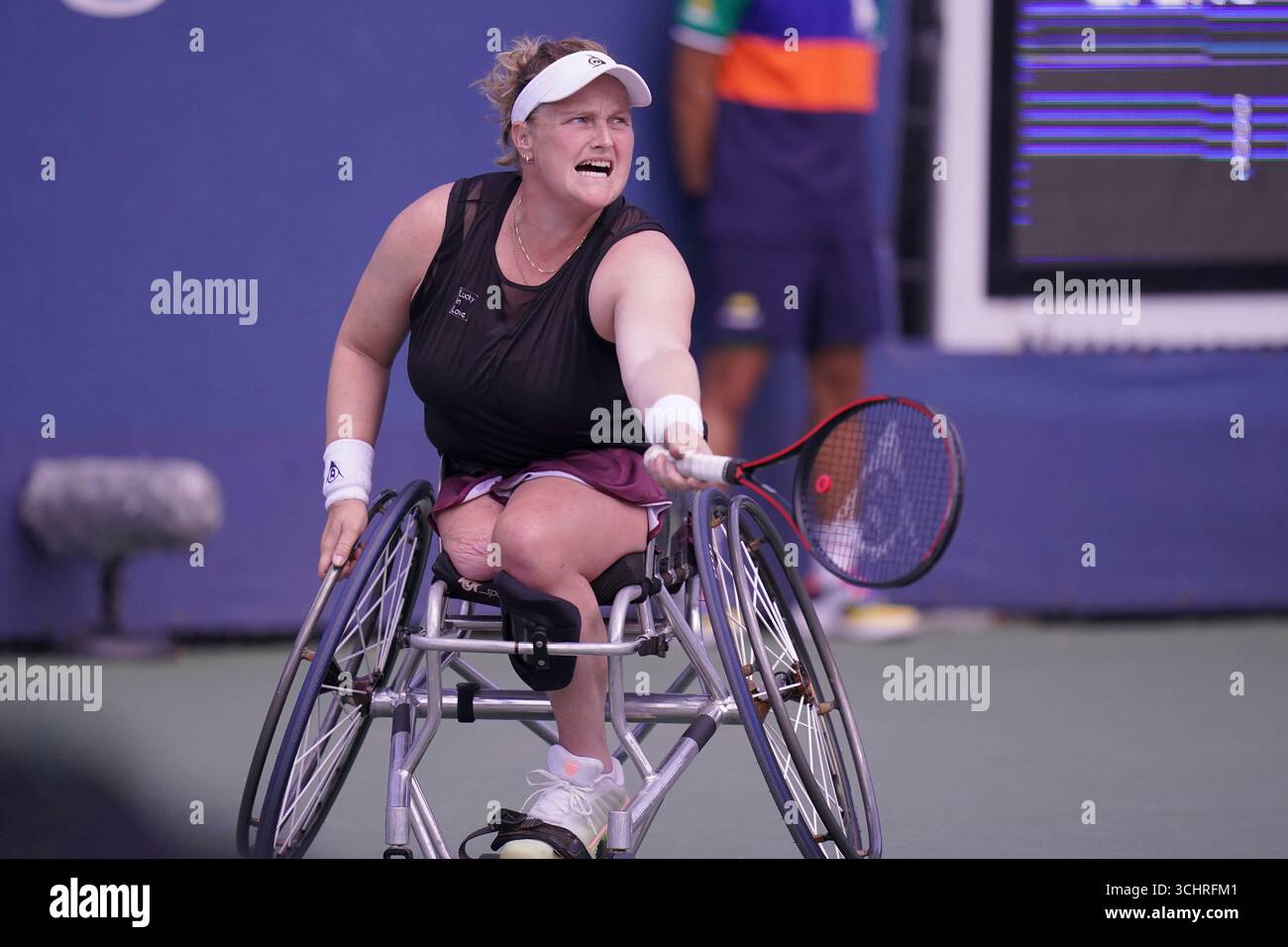 Aniek Van Koot of the Netherlands during the women's wheelchair doubles ...