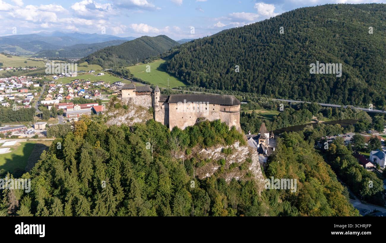 Aerial panoramic view medieval orava hi-res stock photography and ...