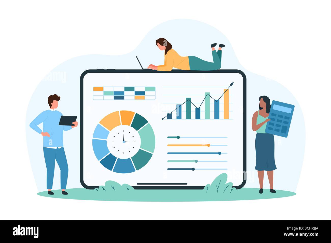 Data team reviewing bar chart hi-res stock photography and images - Alamy