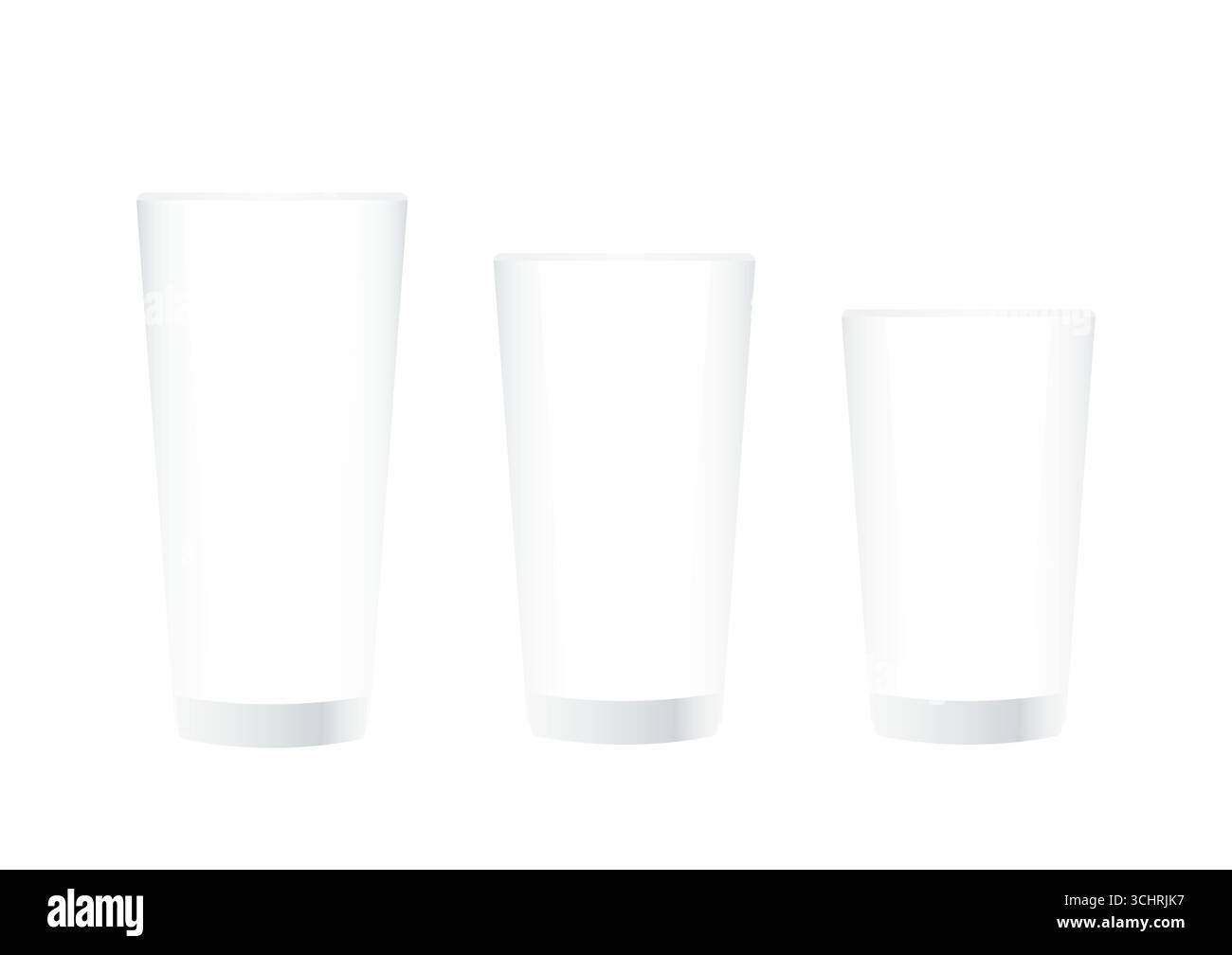 Empty Realistic Drinking Glass Transparent. Vector Illustration ...