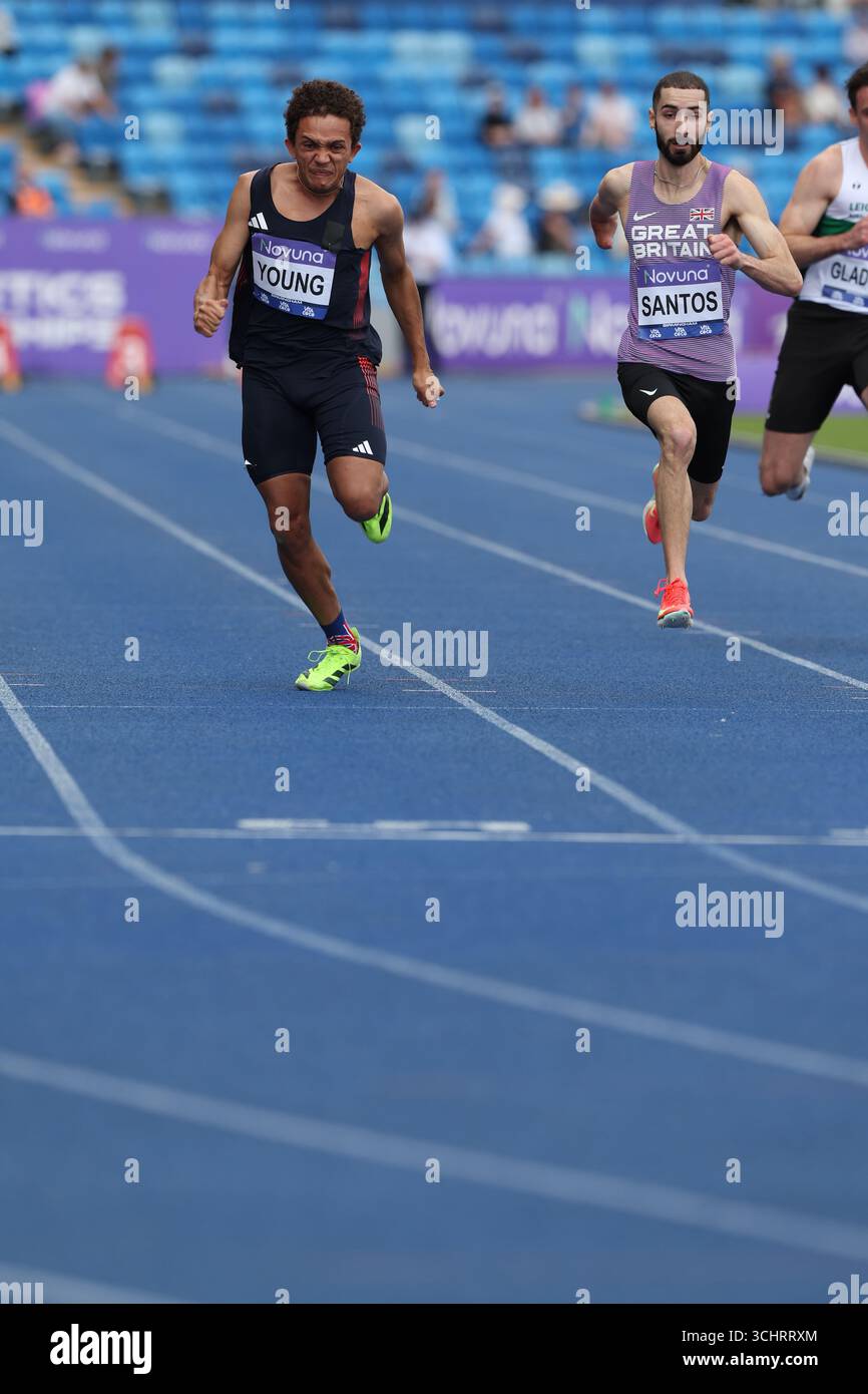 Thomas YOUNG in the 100m Ambulant at the British Athletics Championship ...