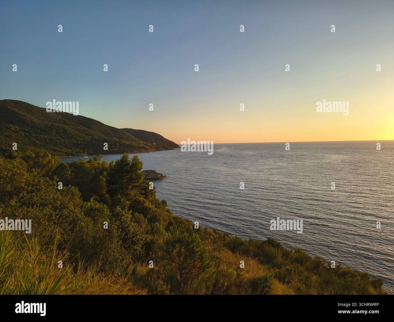 Sunset on agropoli town hi-res stock photography and images - Alamy