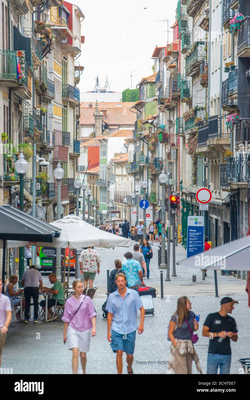 Porto, Portugal - July 9 2025: The street view in Porto Portugal Stock ...