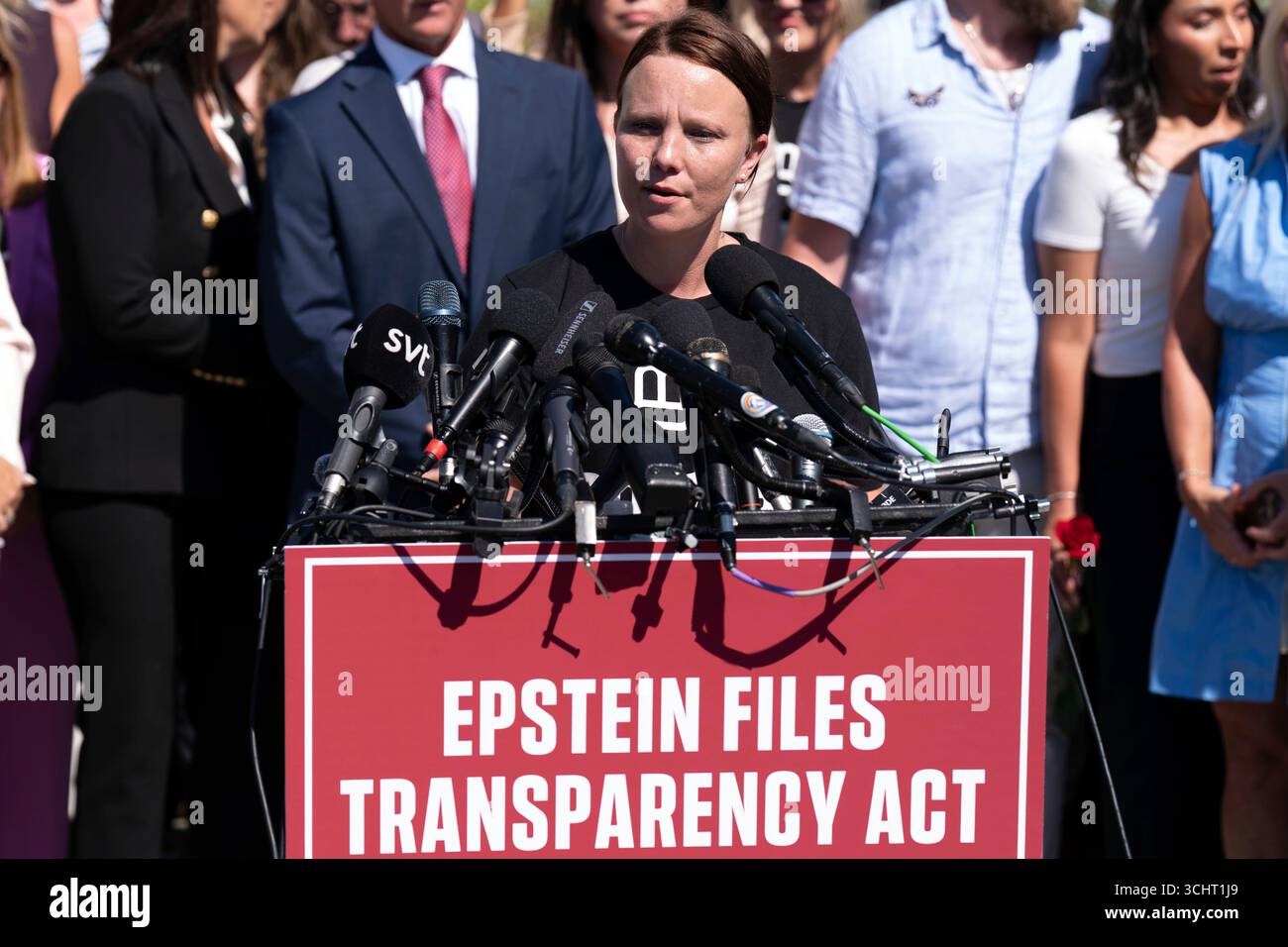 Jena-Lisa Jones speaks during a news conference at the U.S. Capitol ...