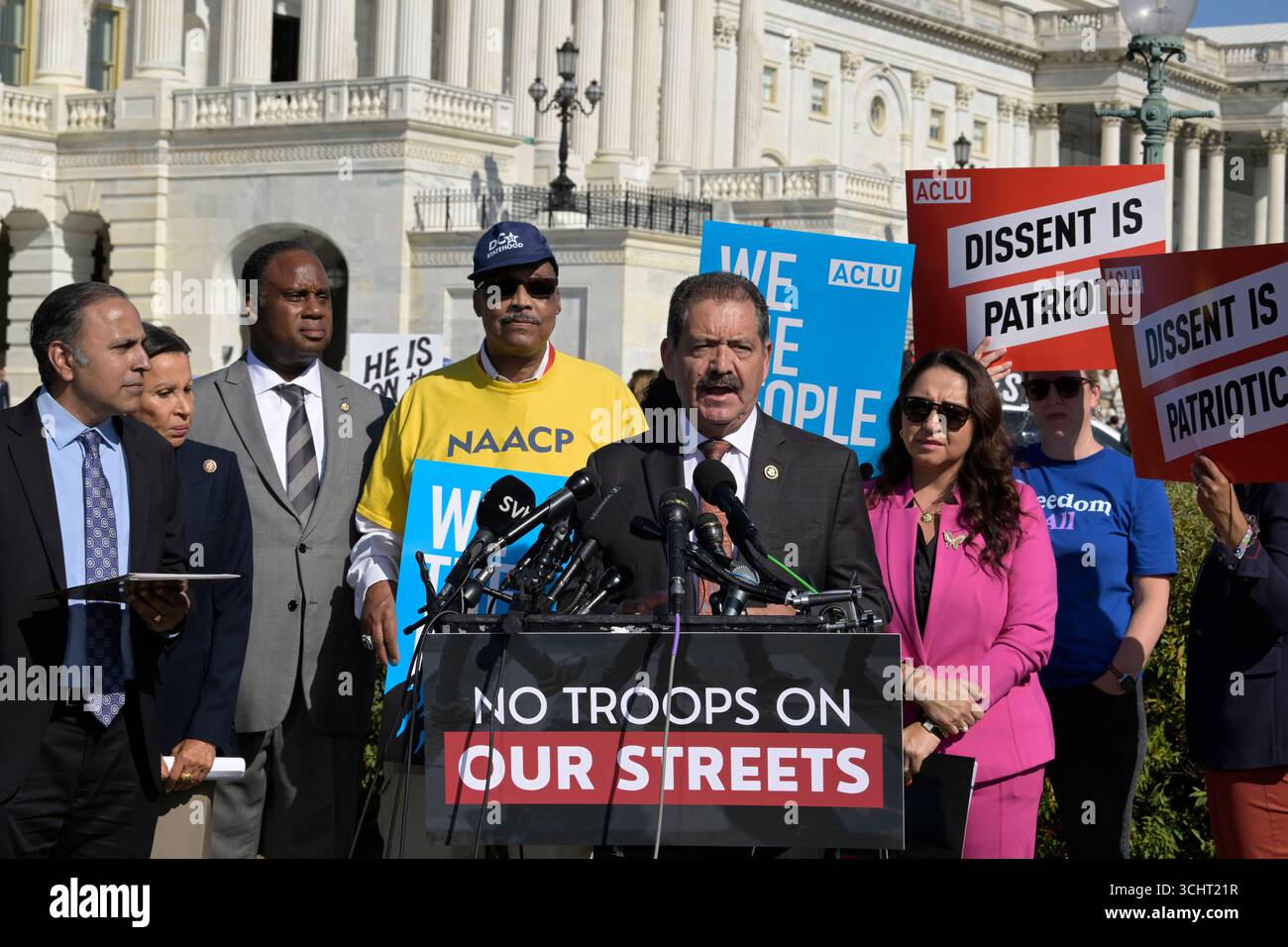 US Congressman Chuy Garcia(D-IL) speaks about call for an end to the ...