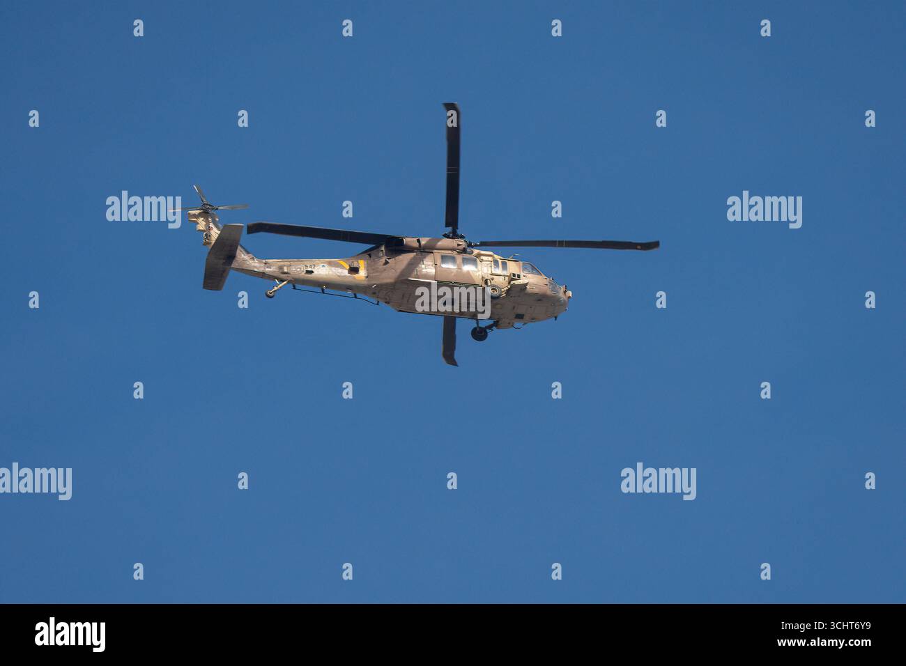 Beer Sheva, Israel - An Israeli airforce Sikorsky UH-60 Black Hawk ...