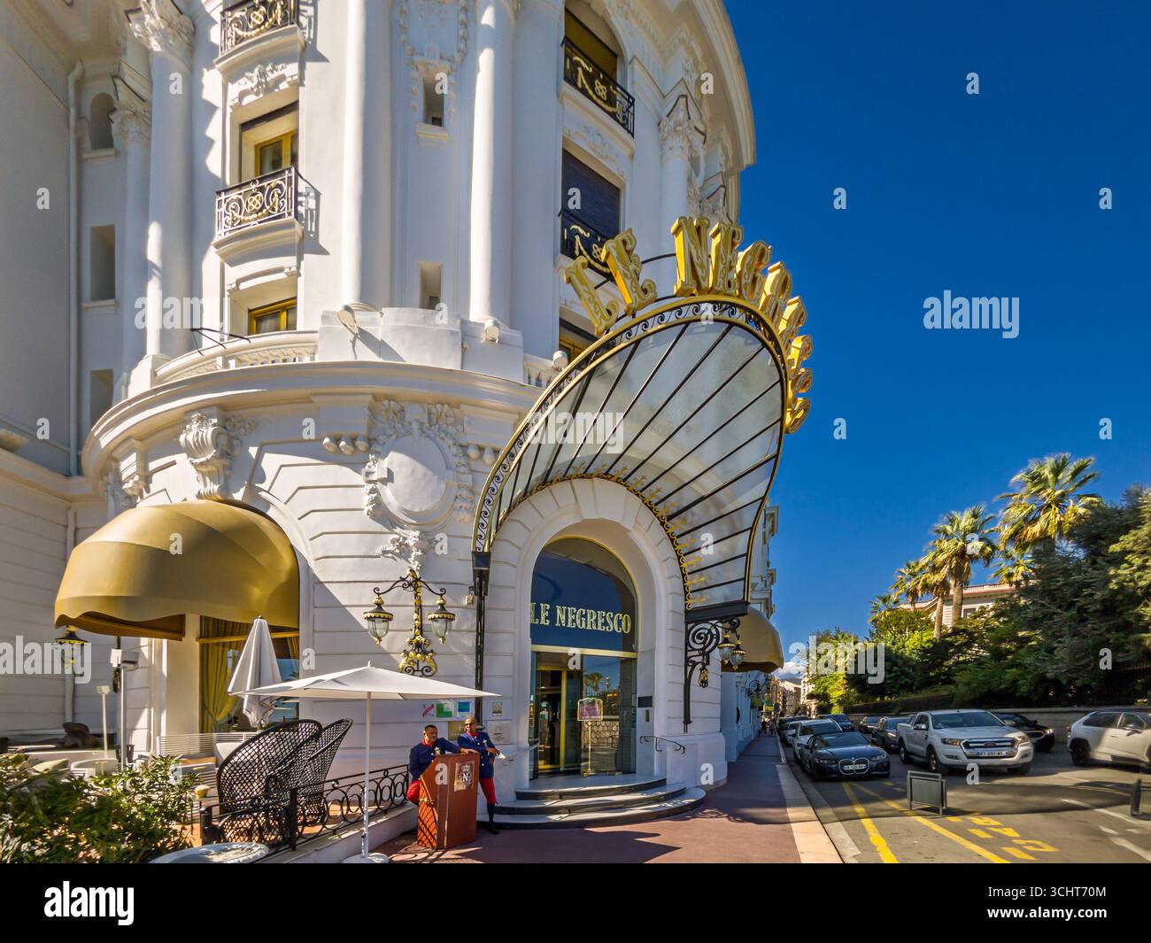 Nice, French Riviera, France - August 30, 2025: luxurious entrance to ...