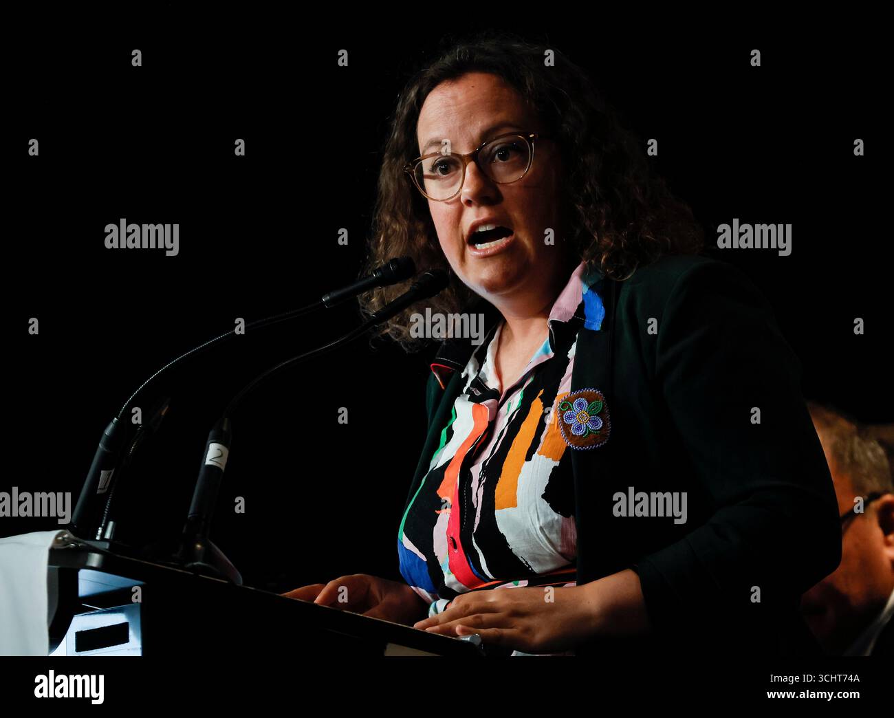 Rebecca Alty, Minister of Crown-Indigenous Relations speaks at the ...