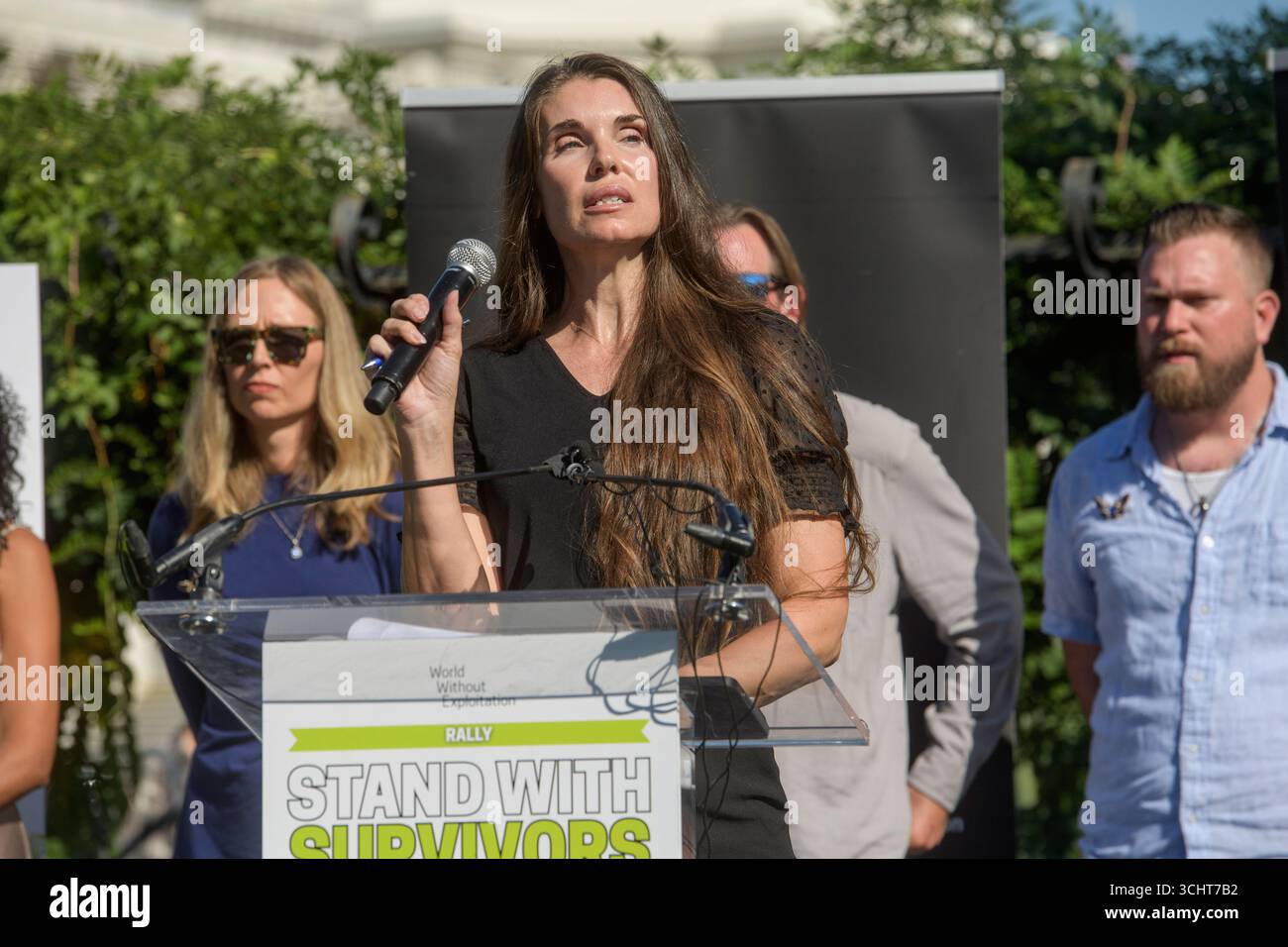 Teresa J. Helm speaks at a Stand with Survivors Rally on Capitol Hill ...