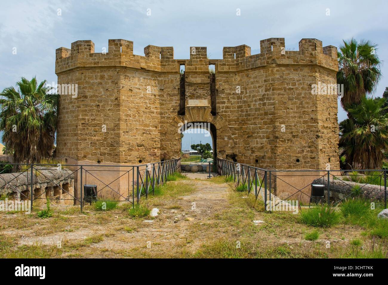 Porta Aragonese in Castello a Mare in Palermo, Sicily, Italy. Late 15th ...