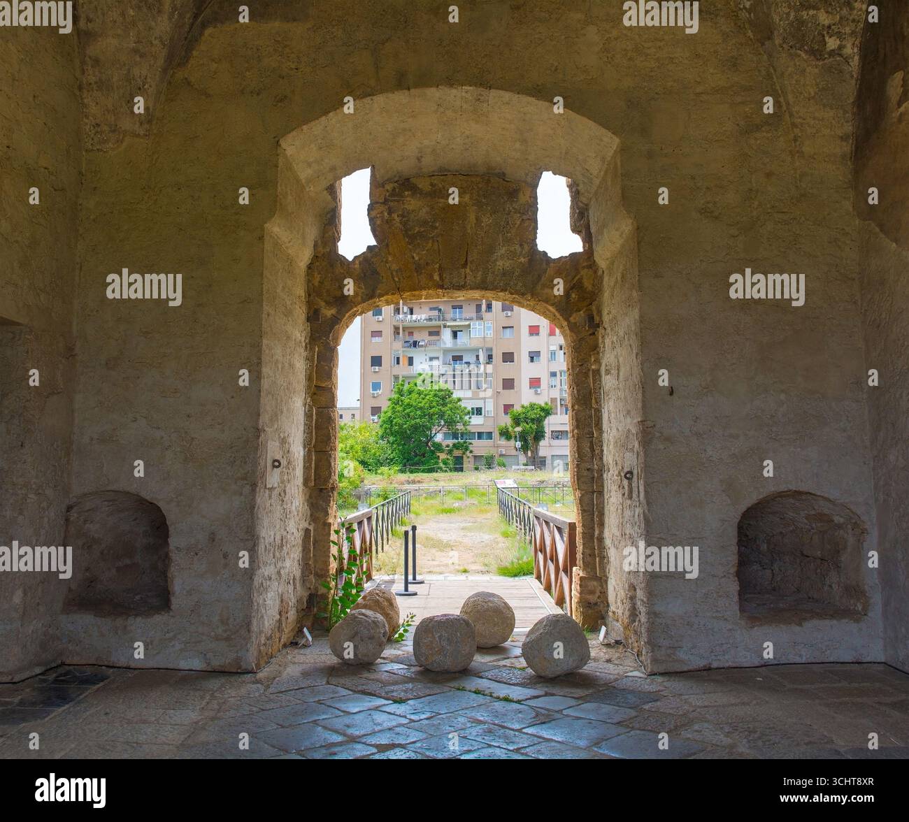 Porta Aragonese in Castello a Mare, Palermo, Sicily, Italy. 15th ...
