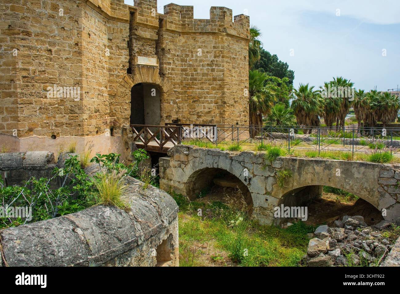 Porta Aragonese in Castello a Mare in Palermo, Sicily, Italy. An ...