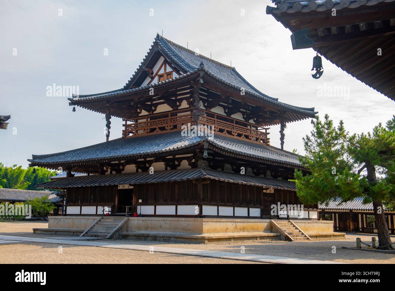 Golden Hall (Kondo) of Horyu Ji Temple. This temple is a Buddhist ...