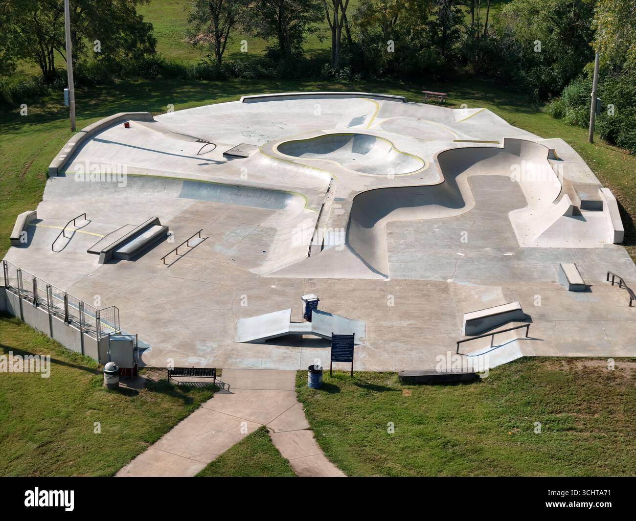 Lawrence, Kansas, USA - September 3, 2025: Centennial Park Skatepark in ...