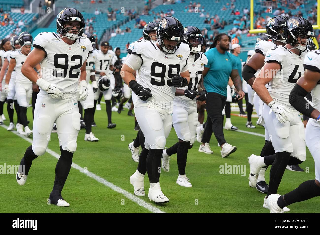 Jacksonville Jaguars defensive end Danny Striggow (92) and defensive ...