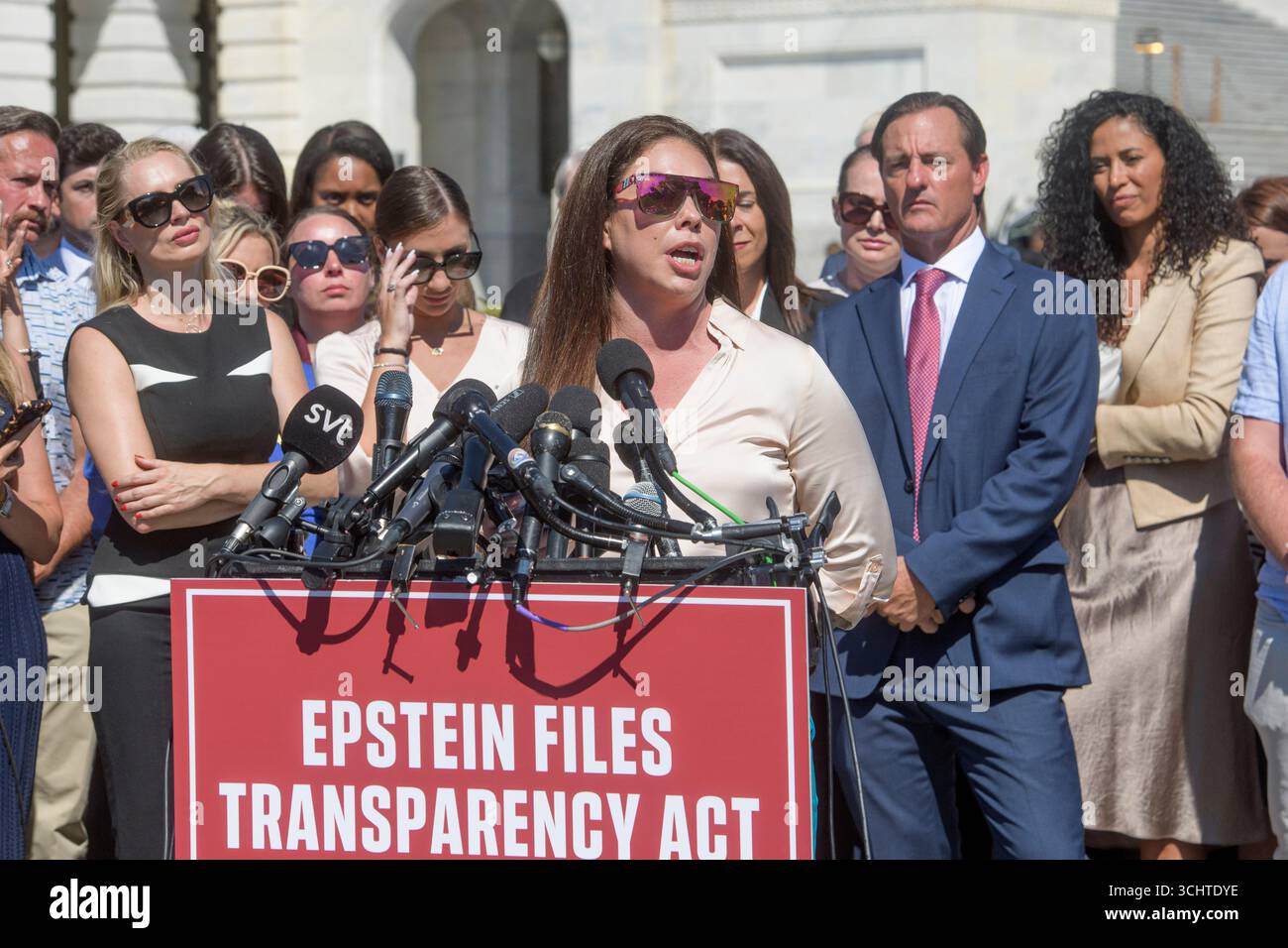 Haley Robson speaks during a news conference regarding the release of ...