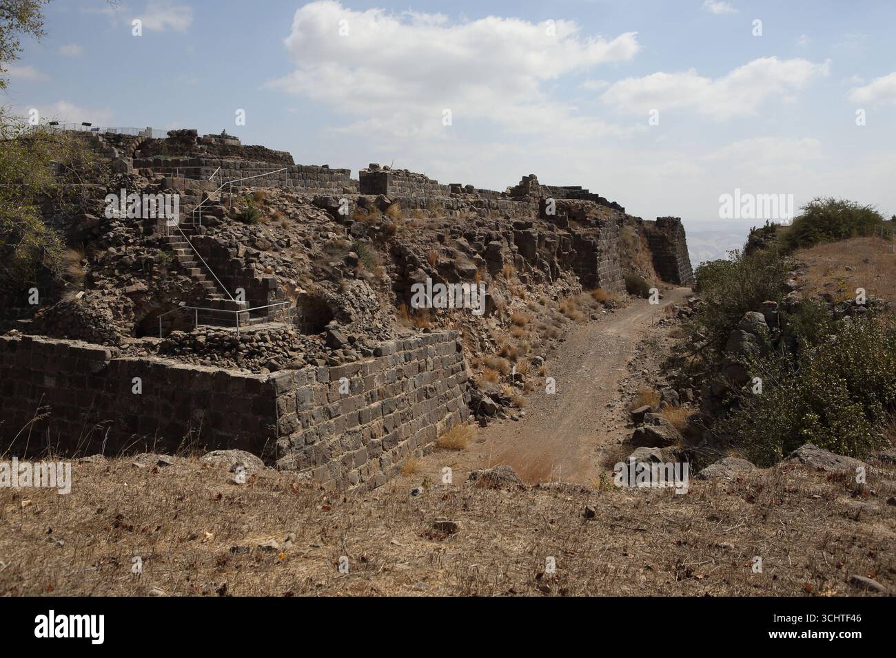 Ruins of Belvoir or Kochav HaYarden & it's hewn moat, 12th century ...