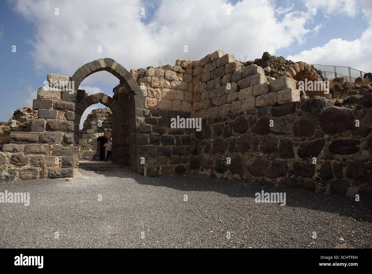 Inside ruins & arches of Belvoir or Kochav HaYarden, 12th century ...