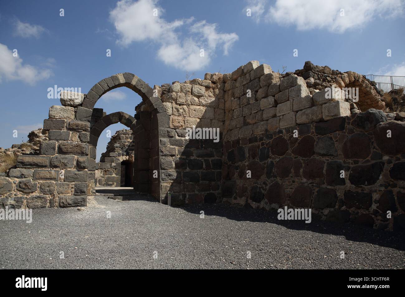 Inside ruins & arches of Belvoir or Kochav HaYarden, 12th century ...