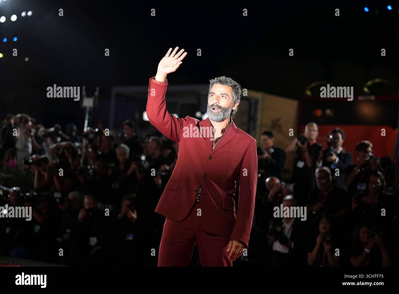 Oscar Isaac poses for photographers on the red carpet for the film 'In ...