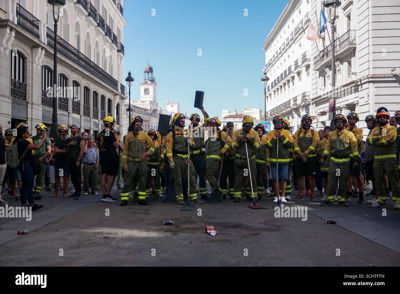Madrid, Spain. September 3, 2025 Rally of forest firefighters from the ...