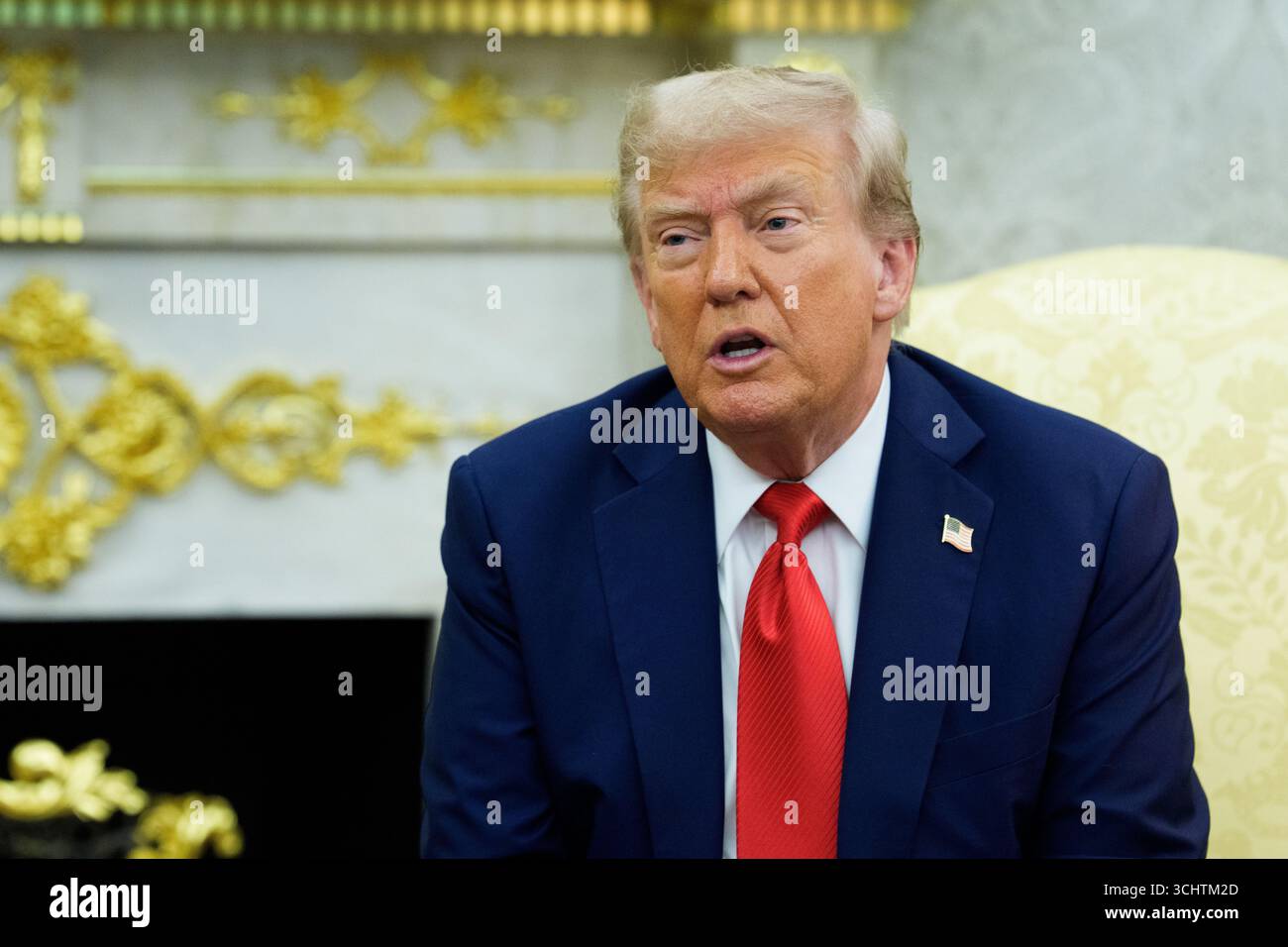 United States President Donald J Trump gives remarks during a bilateral ...
