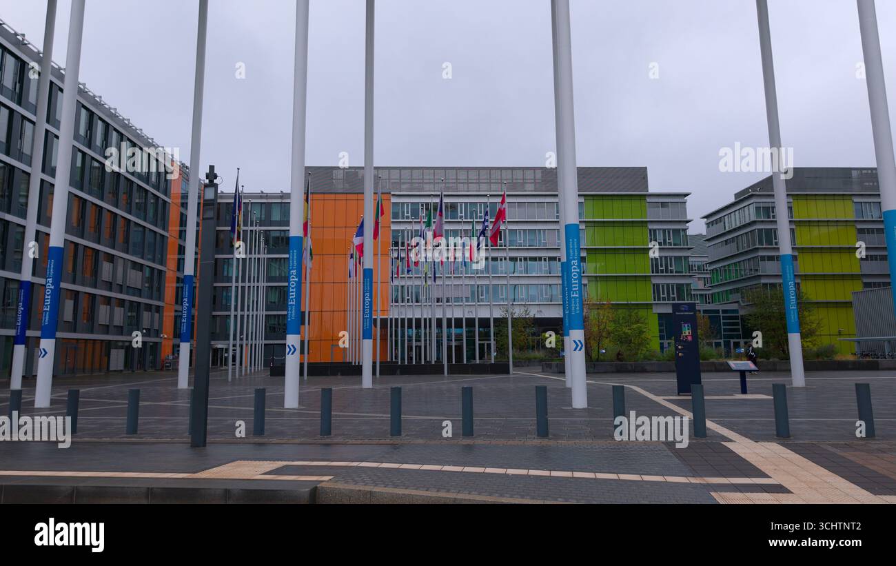 LUXEMBOURG, EUROPE - SEPTEMBER 1, 2025 - Flags of European countries ...