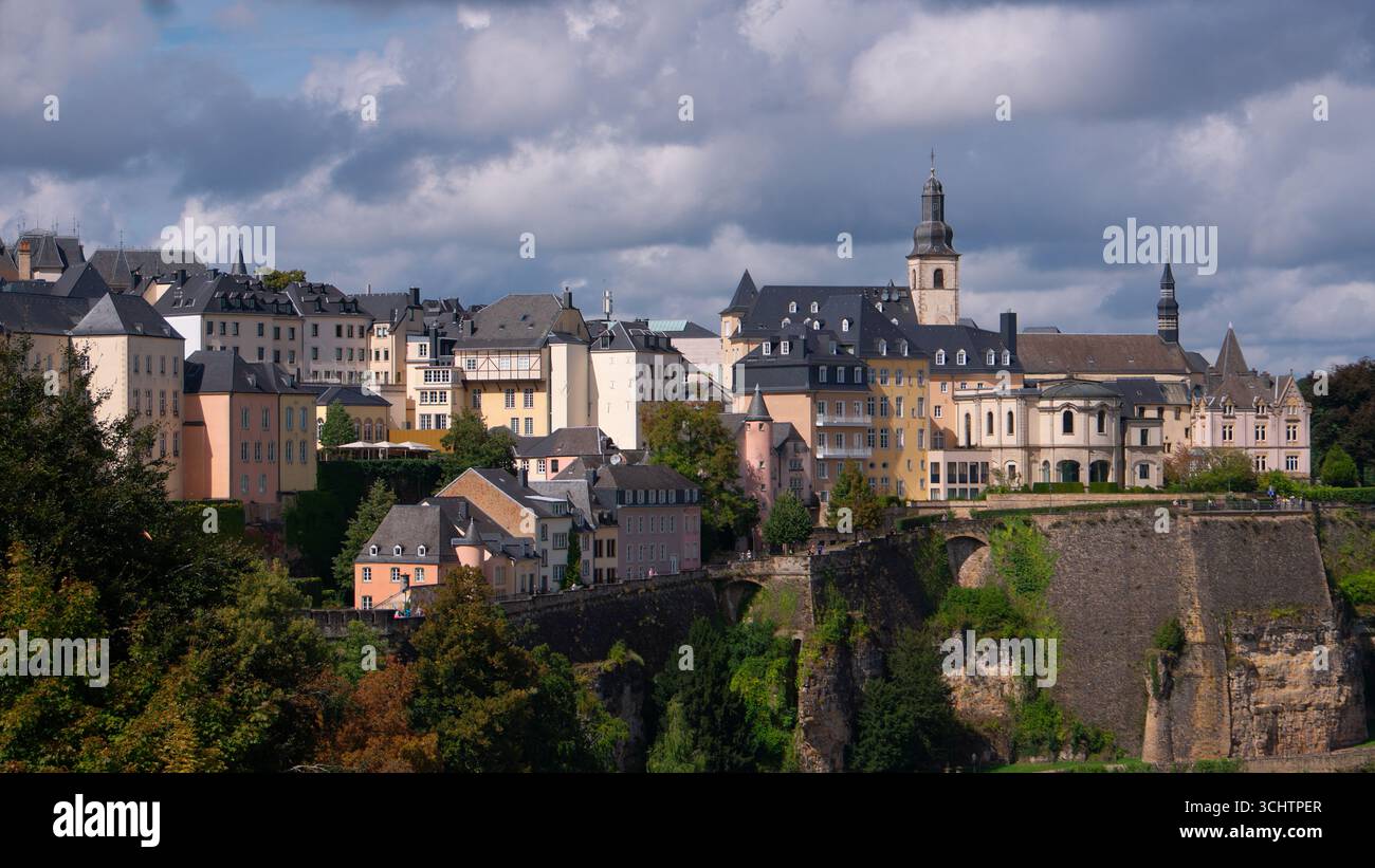 LUXEMBOURG, EUROPE - SEPTEMBER 1, 2025 - Panoramic view of Luxembourg ...