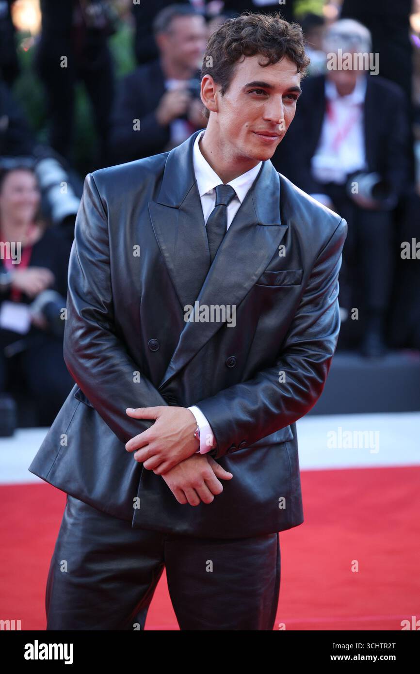 Spanish actor Miguel Herran attends the red carpet of the film “Duse ...