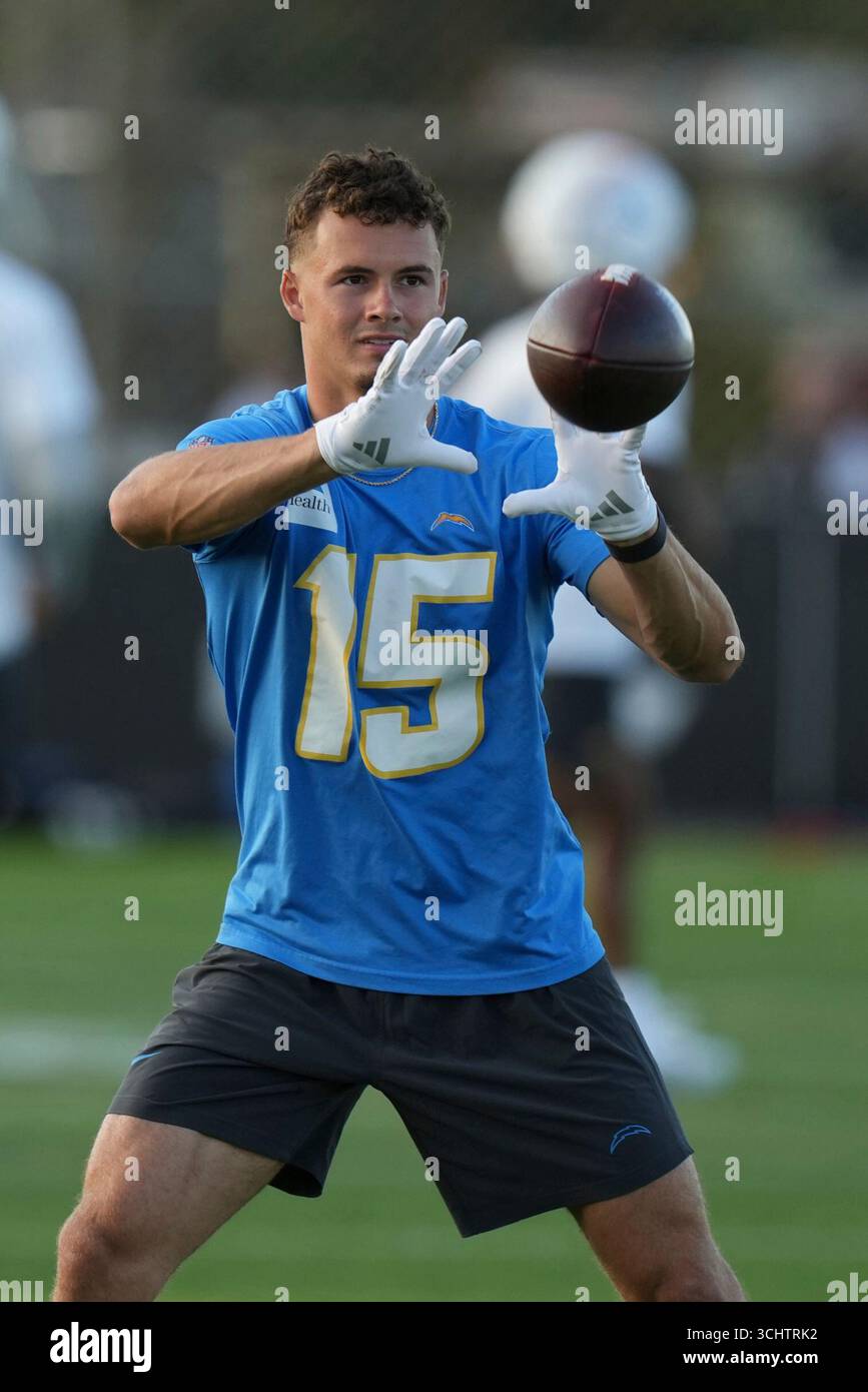 Los Angeles Chargers wide receiver Ladd McConkey catches the ball ...