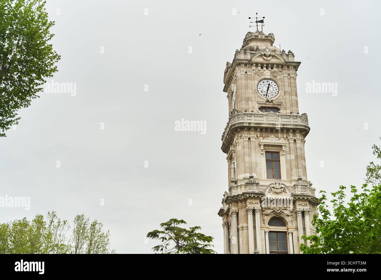 Clock Tower on the territory of the Dolmabahce Palace in Istanbul ...