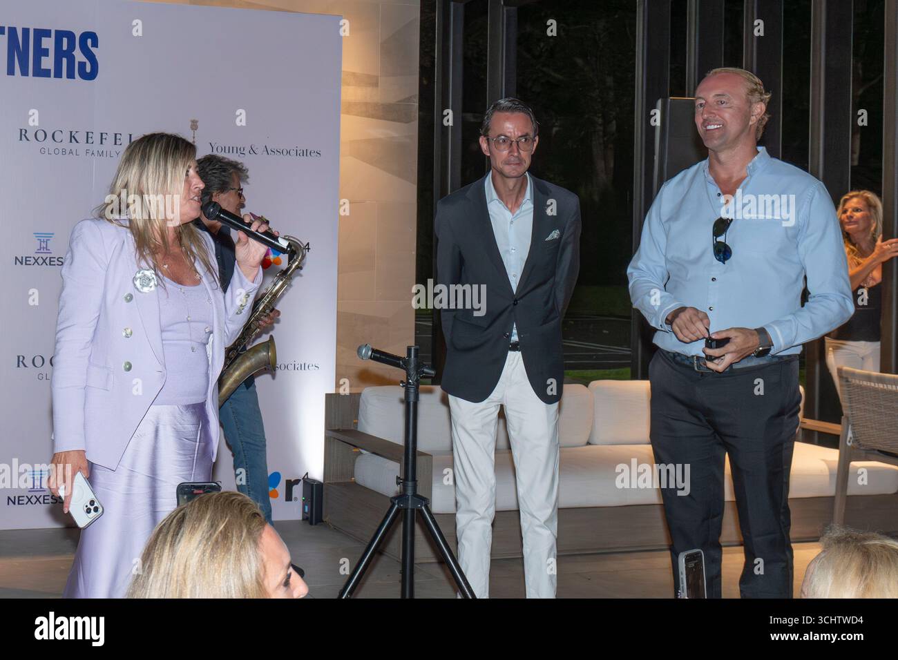 attends Global Passion Projects Hamptons 2025 at a private residence in ...