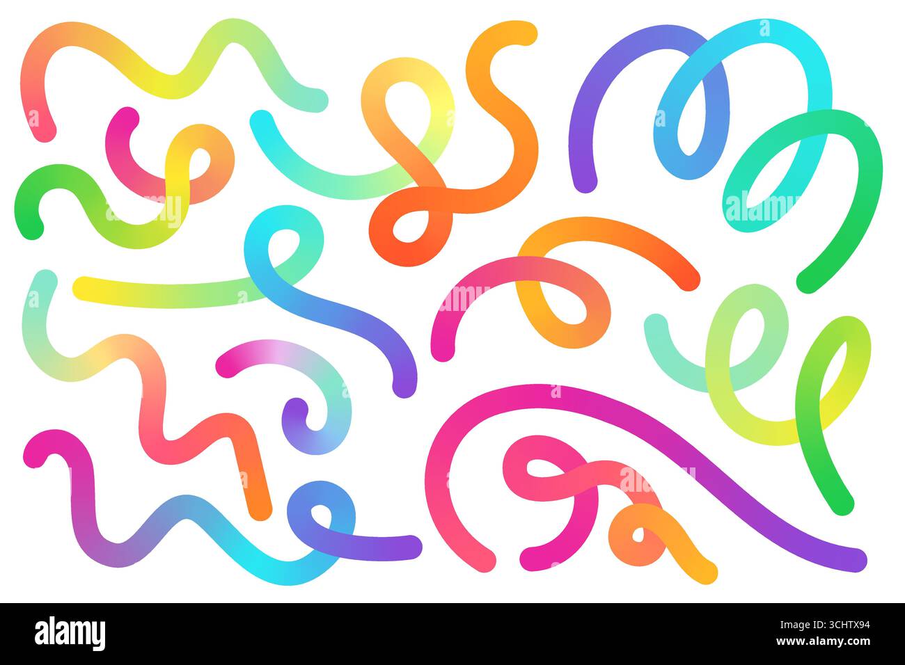 Set blue marker lines Cut Out Stock Images & Pictures - Alamy