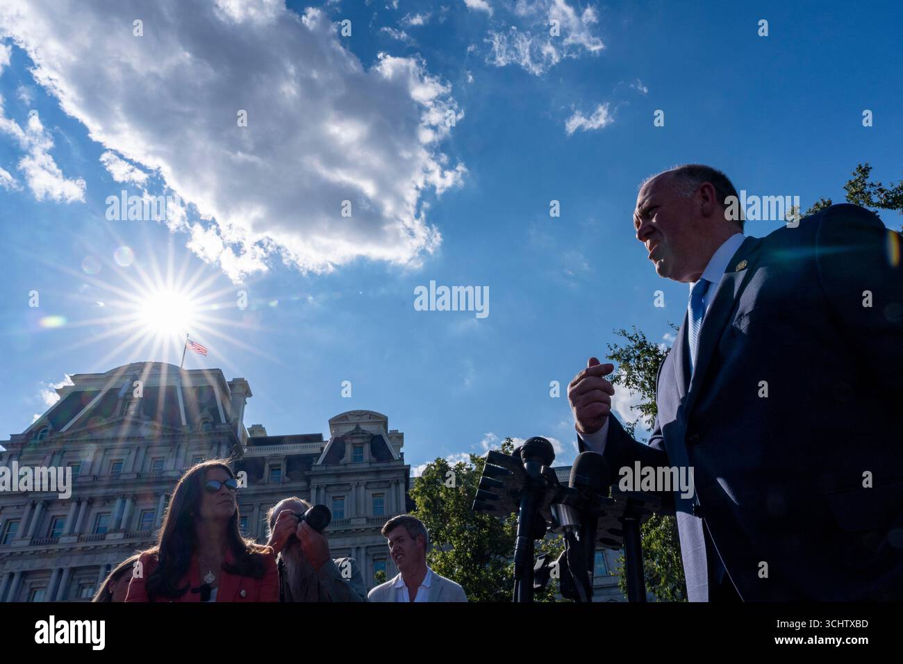 White House border czar Tom Homan speaks with reporters at the White ...