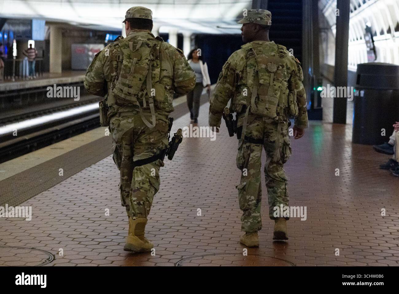 National guard in metro station hi-res stock photography and images - Alamy