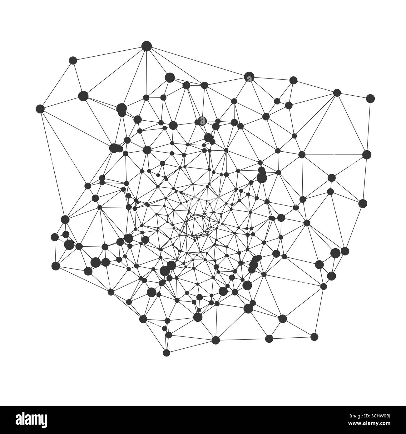 Modern abstract network mesh with connected dots and lines perfect for technology backgrounds ...