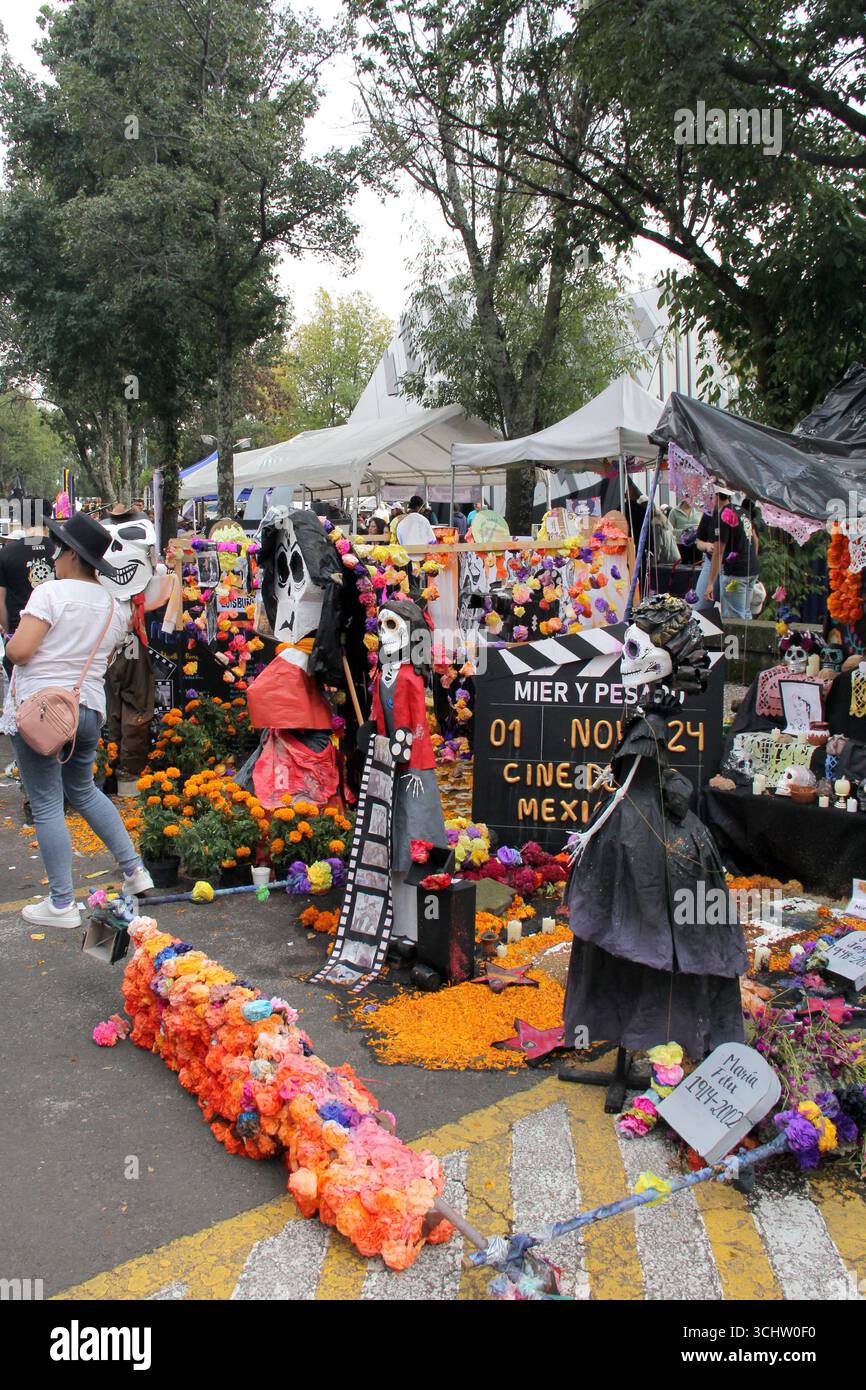 Mexico City, Mexico - Nov 3, 2024: The UNAM Megaofrenda is a monumental ...