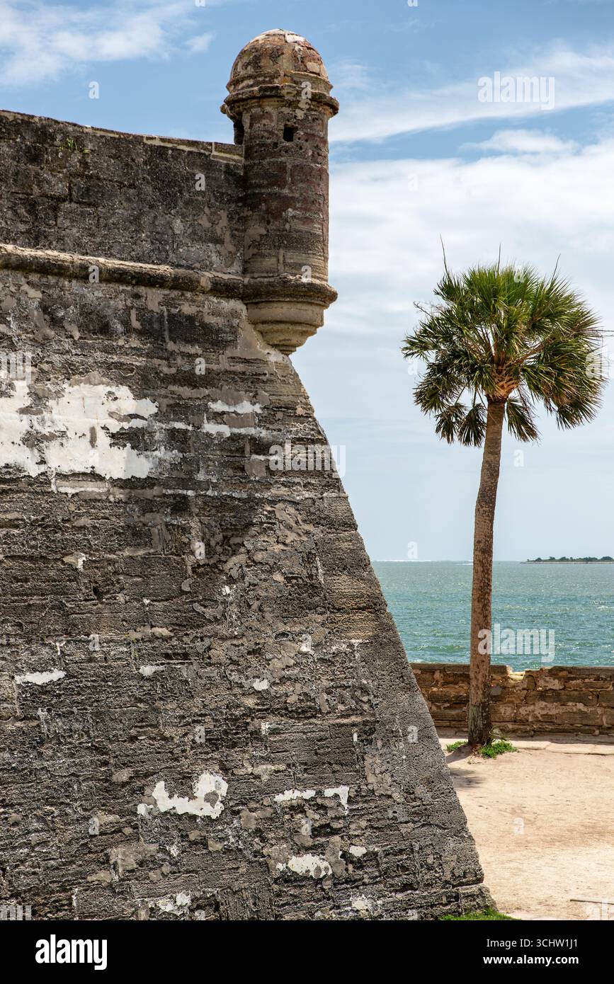Castillo de San Marcos is located on Matanzas Bay in the oldest city in ...