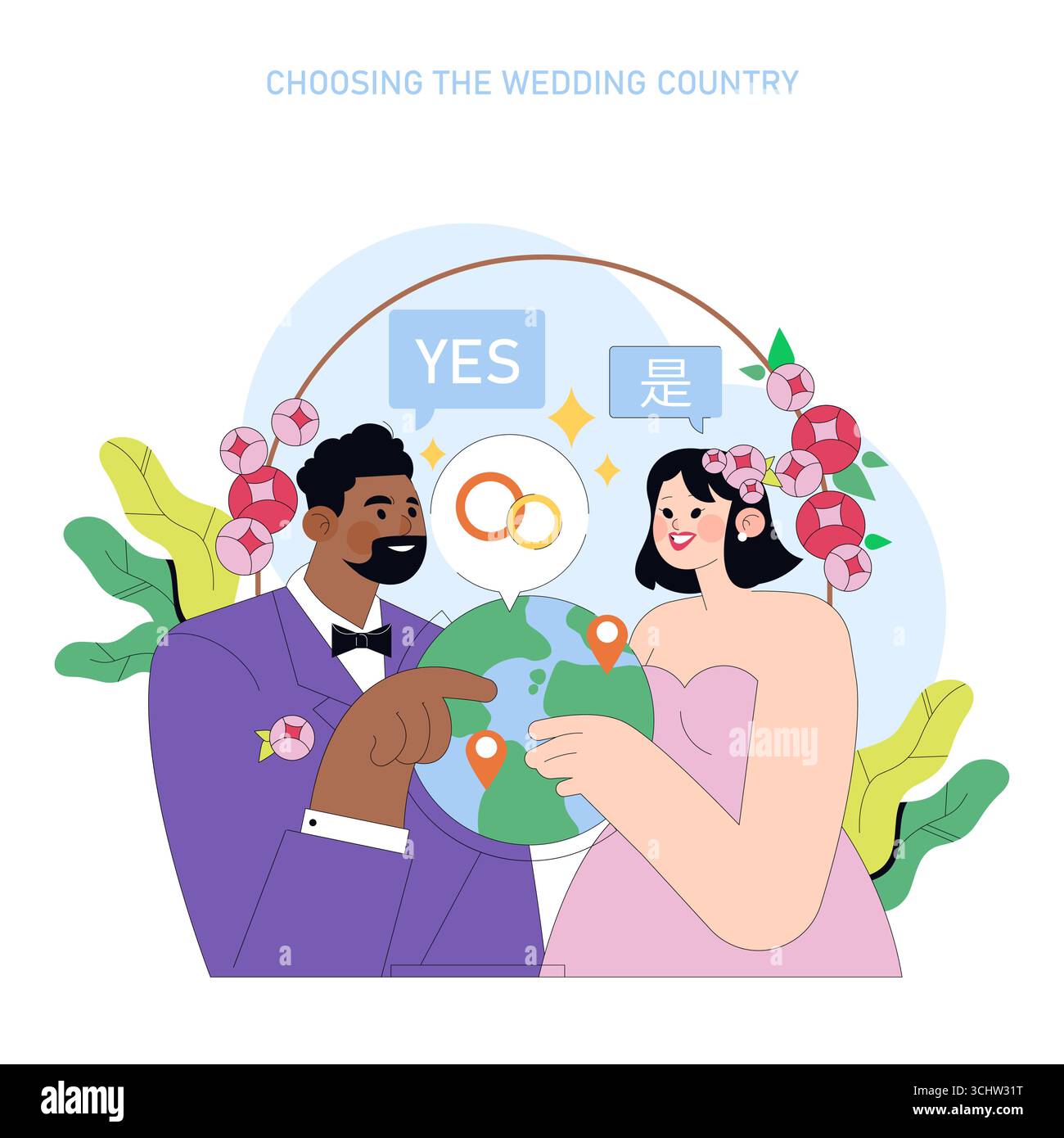 Deciding happiness Stock Vector Images - Alamy
