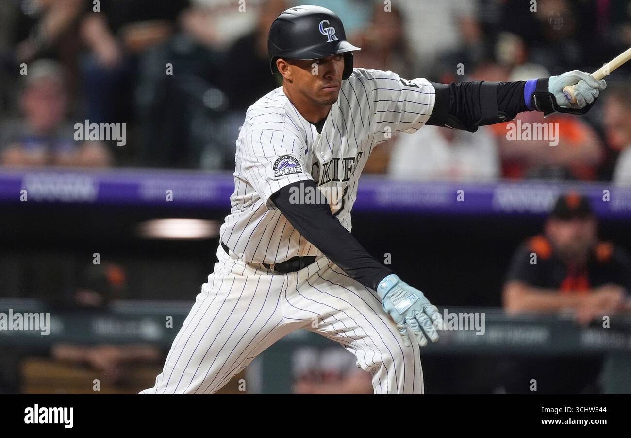 Colorado Rockies second baseman Ryan Ritter (8) in the seventh inning ...