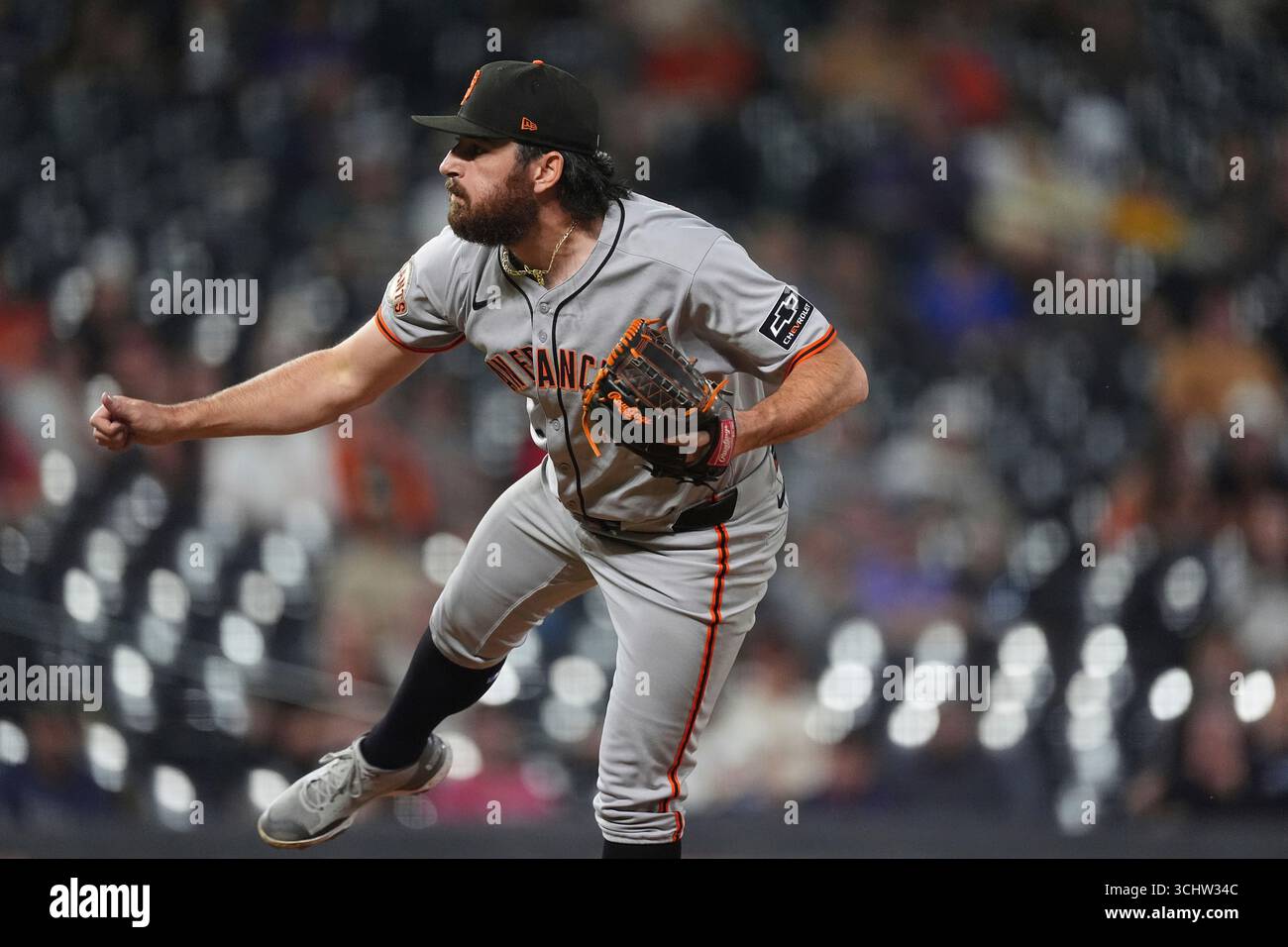 San Francisco Giants relief pitcher Ryan Walker (74) in the ninth inning of a baseball game ...