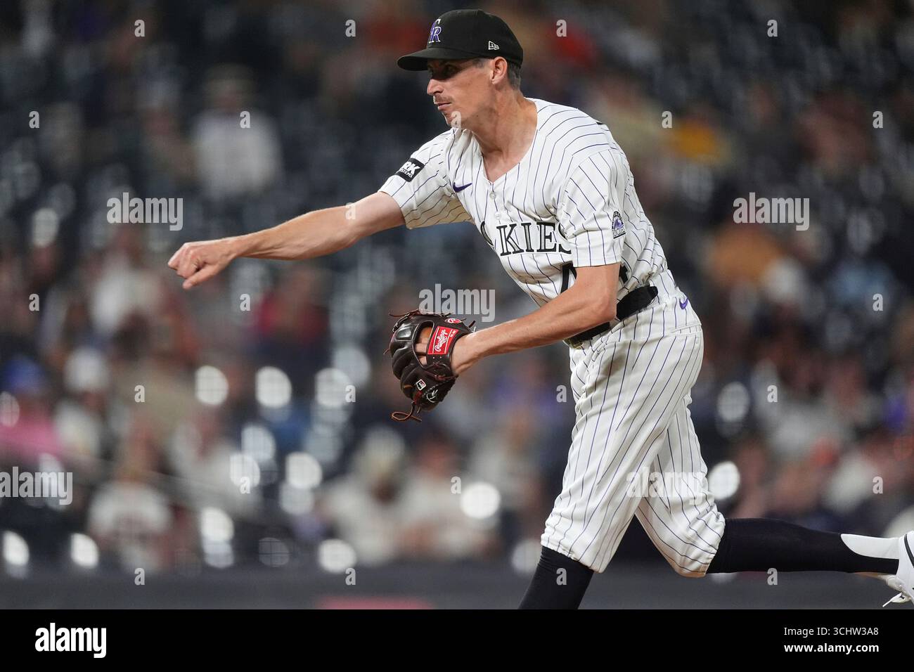 Colorado Rockies relief pitcher Jimmy Herget (44) in the ninth inning ...
