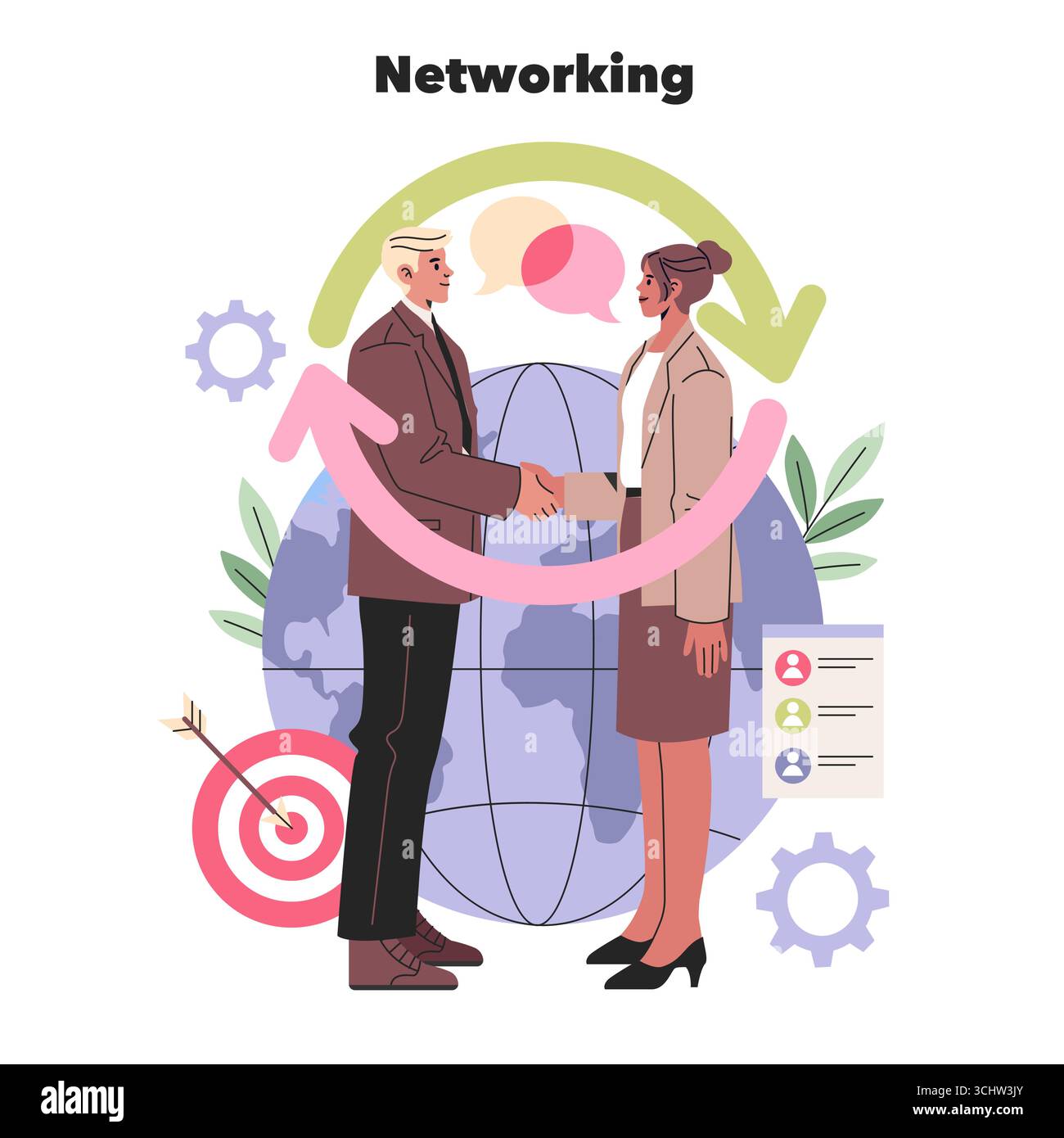 Handshake symbolizing networking Cut Out Stock Images & Pictures - Alamy