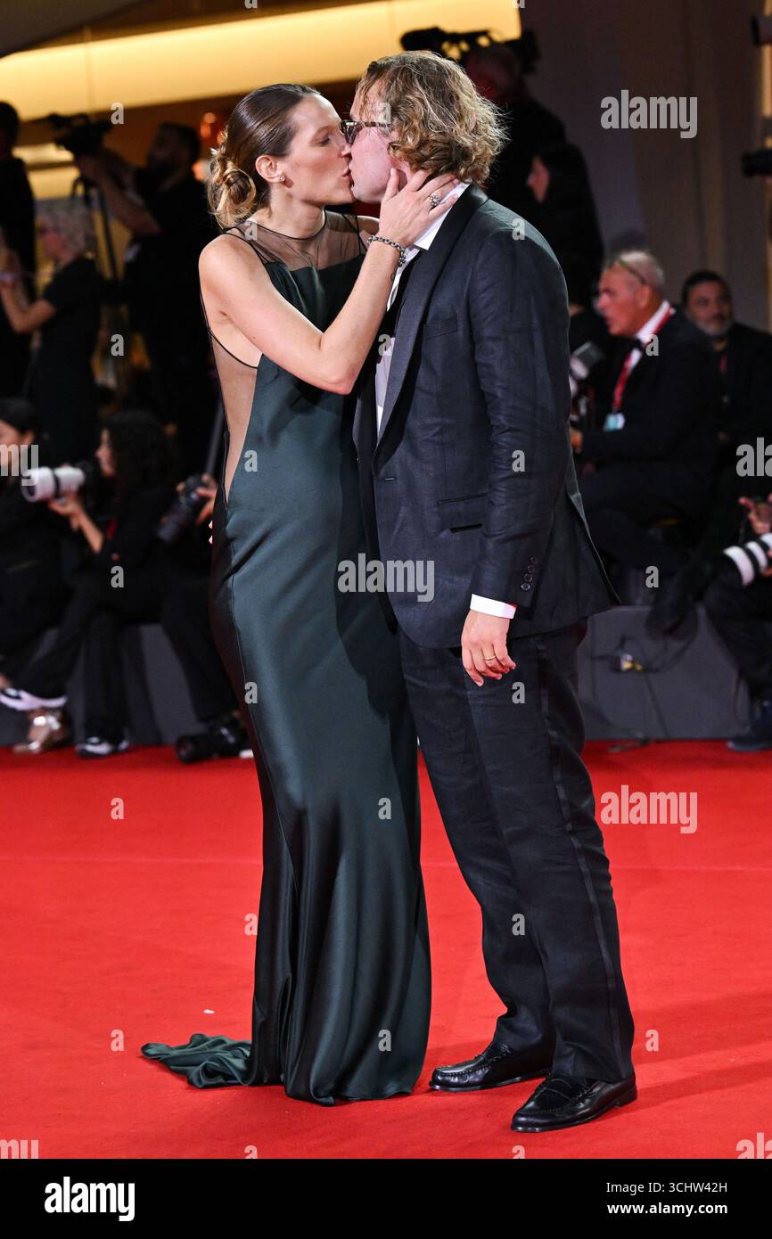 Stella Schnabel and Olmo Schnabel attending the In The Hand of Dante Premiere as part of the ...