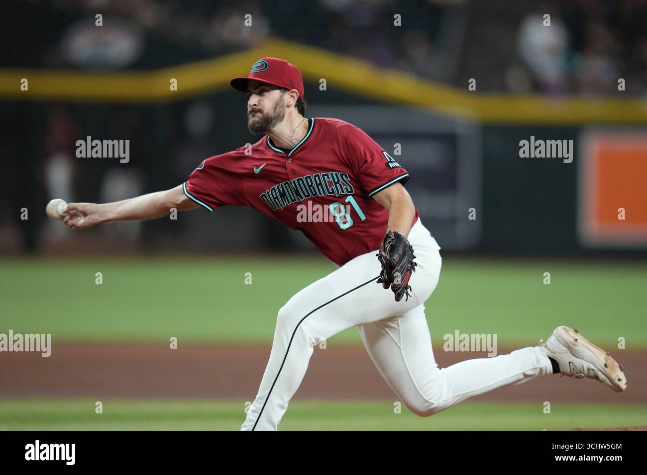 Arizona Diamondbacks pitcher Ryan Thompson throws against the Texas ...